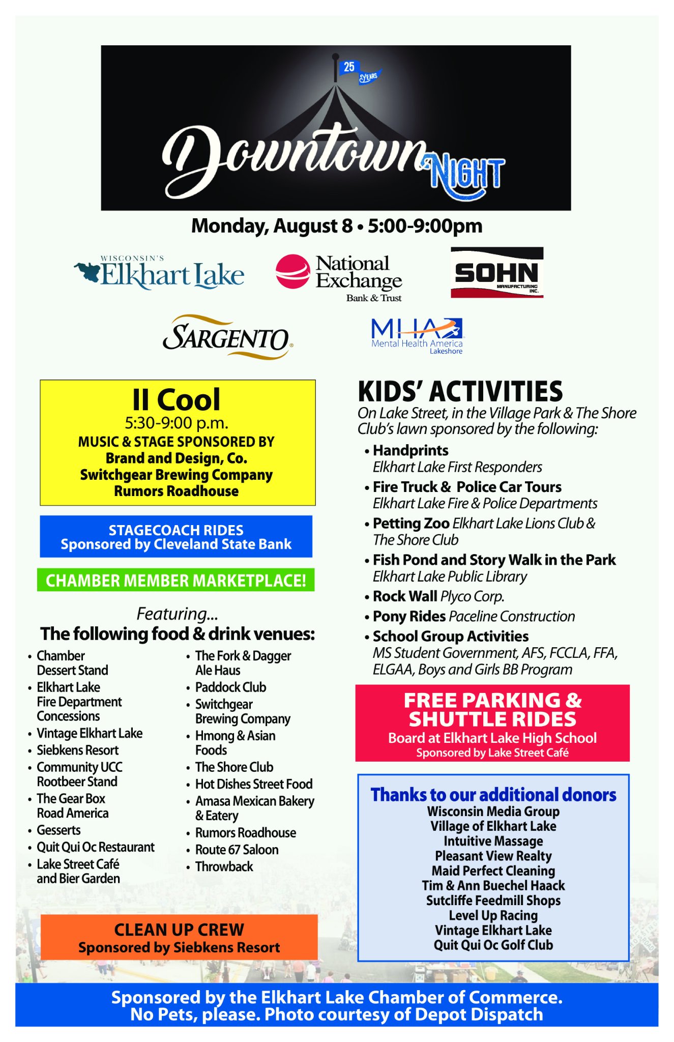 26th Annual Downtown Night: A Taste of Elkhart Lake - Elkhart Lake, WI